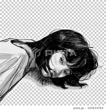 Line drawing art can express the emotions and... - Stock Illustration ...