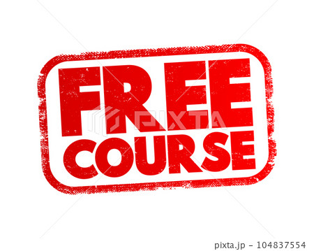 Free Course text stamp, concept backgroundのイラスト素材 [104837554] - PIXTA