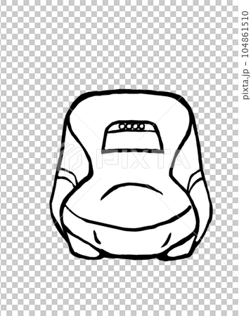 Tohoku Shinkansen Hayabusa's face line drawing... - Stock Illustration ...