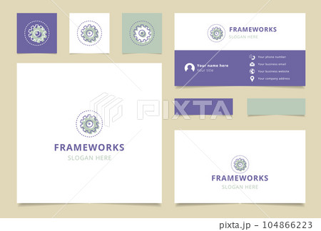 Frameworks logo design with editable slogan....のイラスト素材 [104866223] - PIXTA