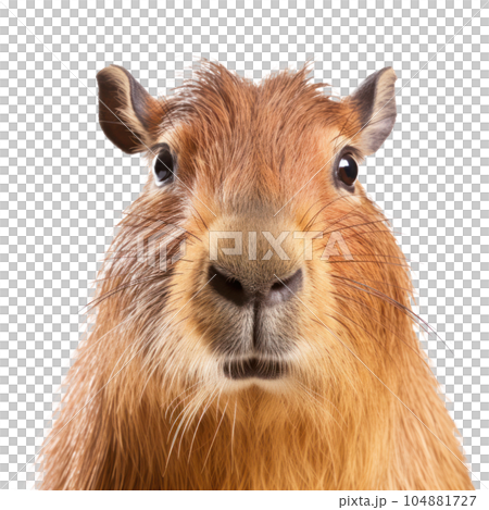Capybara face isolated. Illustration AI Generative - Stock Illustration ...