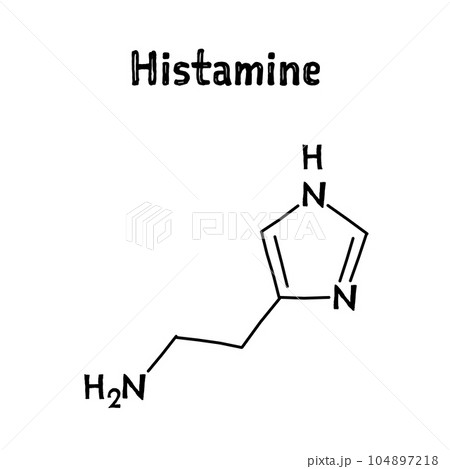 Histamine molecular structure. Histamine is...のイラスト素材 [104897218] - PIXTA