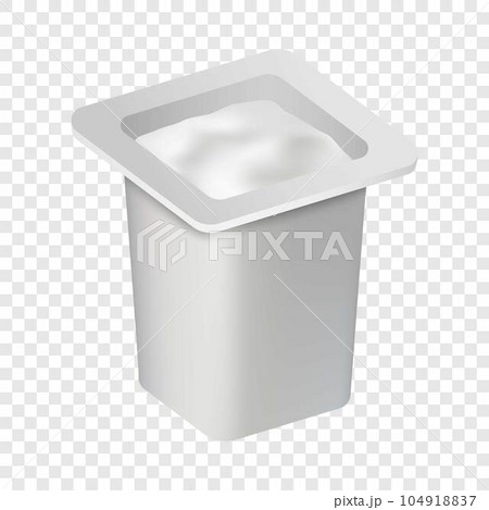 Fresh yogurt box mockup. Realistic illustration...のイラスト素材 [104918837 ...