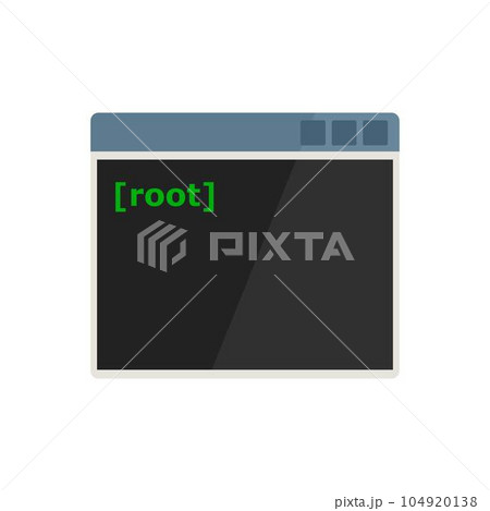 Root window icon. Flat illustration of root...のイラスト素材 [104920138] - PIXTA
