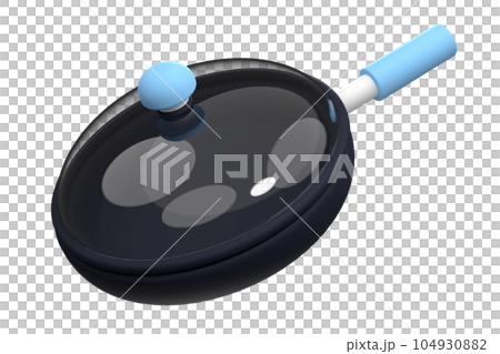 Frying pan 3d illustration on transparent...のイラスト素材 [104930882] - PIXTA