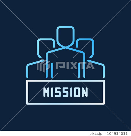 People with mission vector bright colored line...のイラスト素材 [104934051 ...