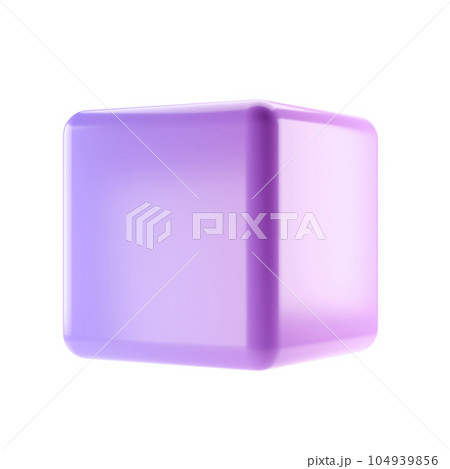 3d block object cube abstract geometric shape....のイラスト素材 [104939856 ...