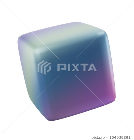3d block object metal cube abstract geometric...のイラスト素材 [104939891] - PIXTA