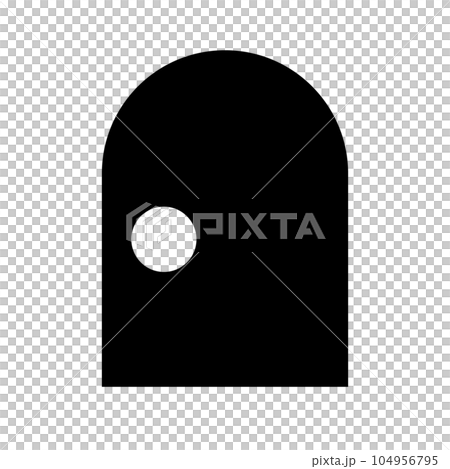 Rounded door silhouette icon. entrance. vector. - Stock Illustration ...