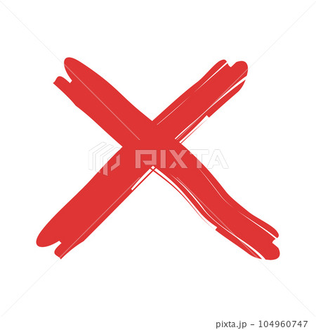 バツ印・バッテンのイラスト素材 [104960747] - PIXTA