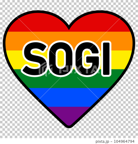 レインボーカラーのハート（SOGI）のイラスト素材 [104964794] - PIXTA