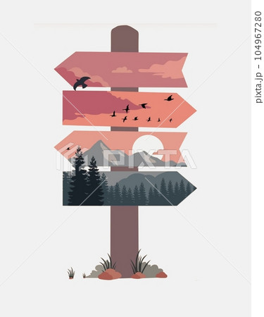 Beautiful and creative nature board design のイラスト素材 [104967280] - PIXTA