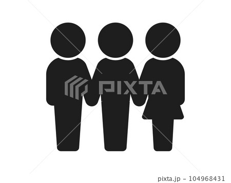 3 People Holding Hands Icon