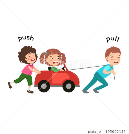 Opposite push and pull vector illustrationのイラスト素材 [105002133] - PIXTA