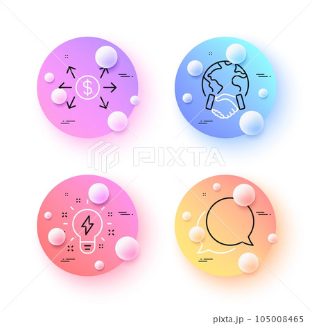 Inspiration, Chat message and Global business...のイラスト素材 [105008465] - PIXTA