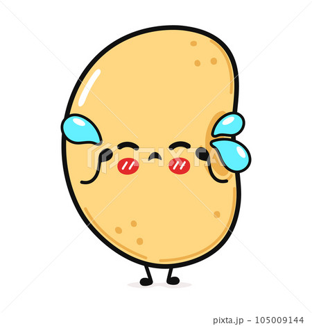 Crying soy Bean character. Vector hand drawn...のイラスト素材 [105009144] - PIXTA