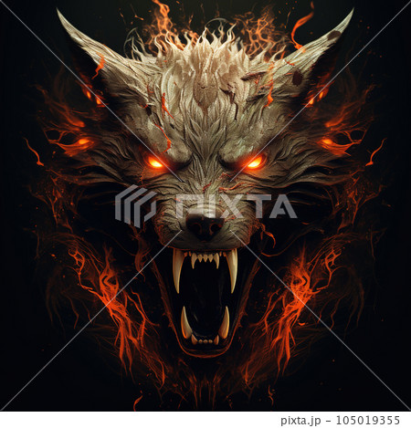 Image of angry a fox devil terrifying and...のイラスト素材 [105019355] - PIXTA