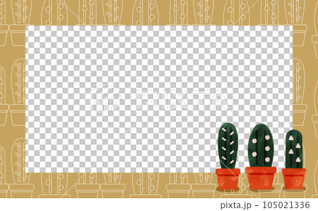 Cactus illustration frame - Stock Illustration [105021336] - PIXTA