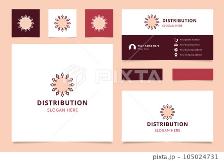 Distribution logo design with editable slogan....のイラスト素材 [105024731 ...
