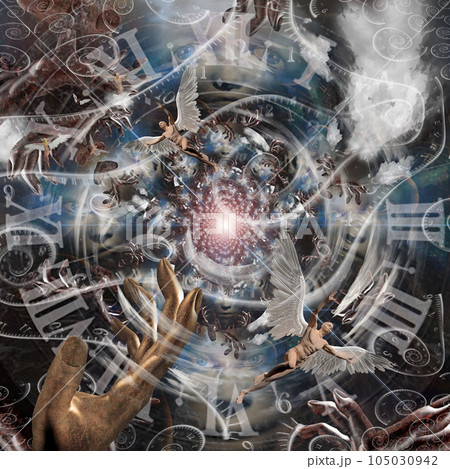 Angels in tunnel of timeのイラスト素材 [105030942] - PIXTA