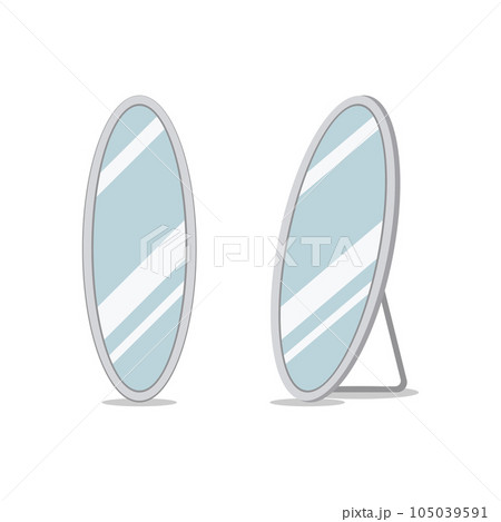 Floor mirror stand isolated vector cartoon...のイラスト素材 [105039591] - PIXTA