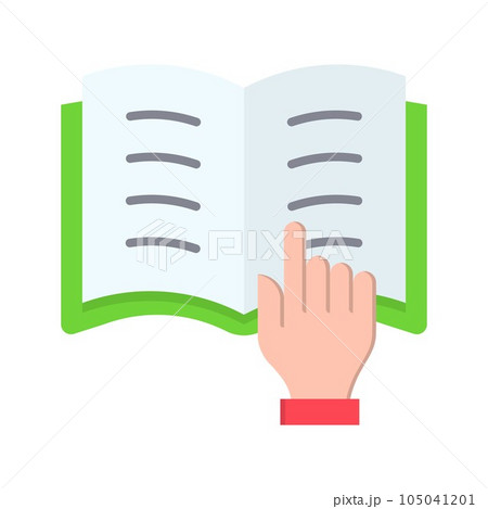 Book Finger Icon Image.のイラスト素材 [105041201] - PIXTA