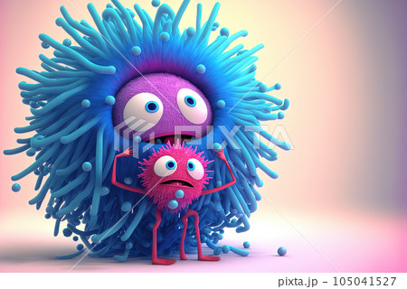 Monster hugging the child. Cute scene with...のイラスト素材 [105041527] - PIXTA