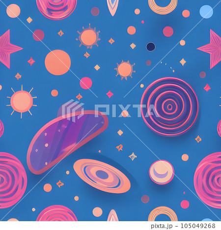 galaxy space draw random background, nebula...のイラスト素材 [105049268] - PIXTA
