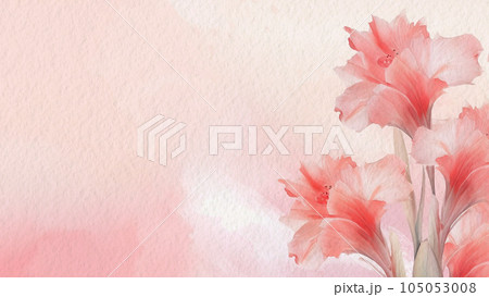 Abstract Floral Pink Gladiolus Flower...のイラスト素材 [105053008] - PIXTA