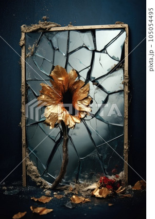 a broken mirror mended, representing healing...のイラスト素材 [105054495] - PIXTA