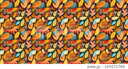 Autumn theme seamless pattern designのイラスト素材 [105072760] - PIXTA