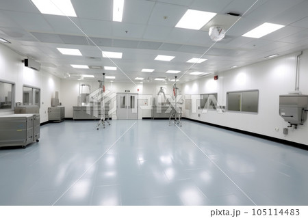 wide-angle view of an empty clean room...のイラスト素材 [105114483] - PIXTA