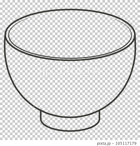 Bowl (line drawing) - Stock Illustration [105117179] - PIXTA