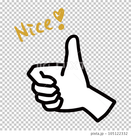 nice thumbs up gesture icon - Stock Illustration [105122332] - PIXTA