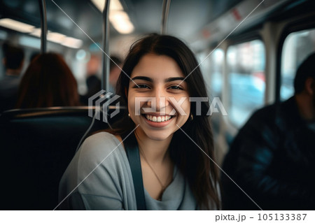 Passenger's Delight: Kindly Woman's Gaze and...のイラスト素材 [105133387] - PIXTA