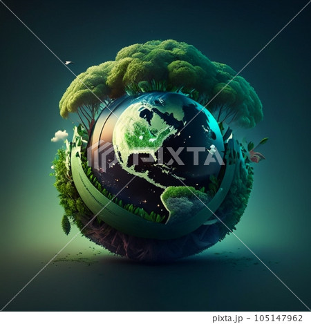 World Earth Day Concept. AI Generative...のイラスト素材 [105147962] - PIXTA