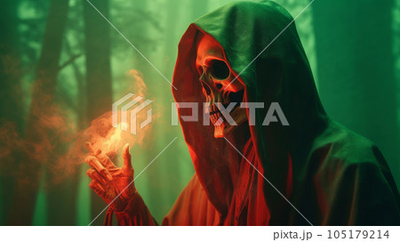 human skeleton in red colors.のイラスト素材 [105179214] - PIXTA