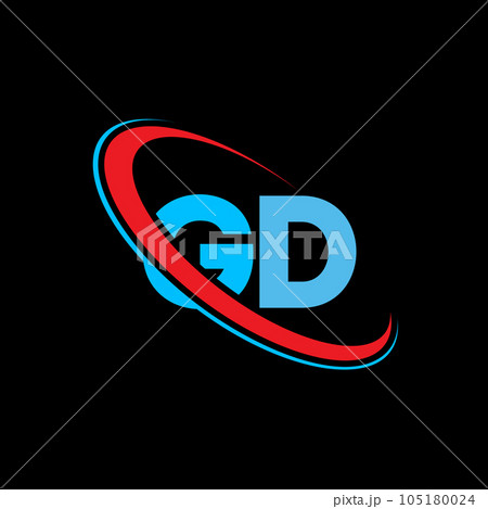 GD G D letter logo design. Initial letter GD...のイラスト素材 [105180024] - PIXTA