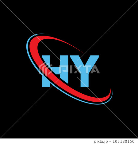 HY H Y letter logo design. Initial letter HY...のイラスト素材 [105180150] - PIXTA