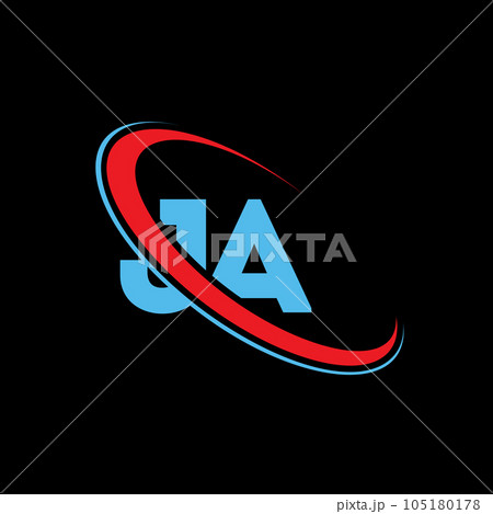 JA letter logo design. JA icon design. J A...のイラスト素材 [105180178] - PIXTA