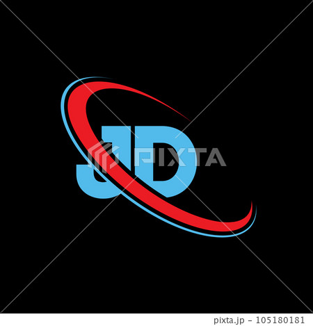 JD J D letter logo design. Initial letter JD...のイラスト素材 [105180181] - PIXTA