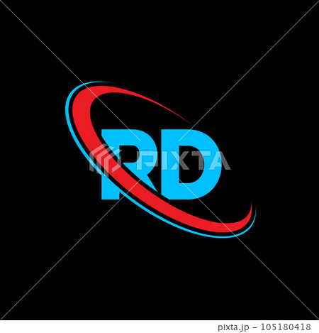 RD R D letter logo design. Initial letter RD...のイラスト素材 [105180418] - PIXTA