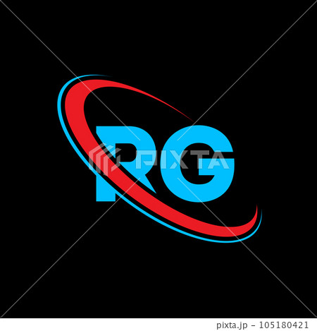 RG R G letter logo design. Initial letter RG...のイラスト素材 [105180421] - PIXTA