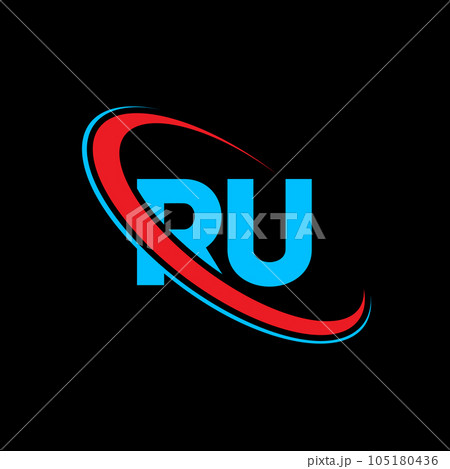RU R U letter logo design. Initial letter RU...のイラスト素材 [105180436] - PIXTA