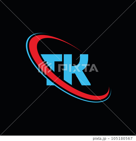 TK T K letter logo design. Initial letter TK...のイラスト素材 [105180567] - PIXTA