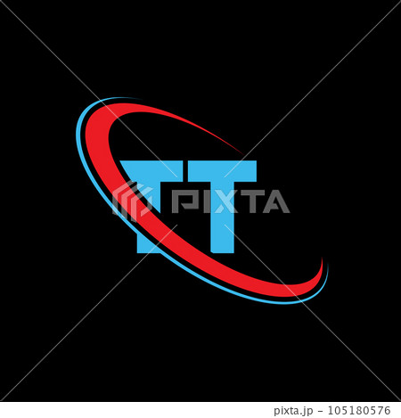 TT T T letter logo design. Initial letter TT...のイラスト素材 [105180576] - PIXTA