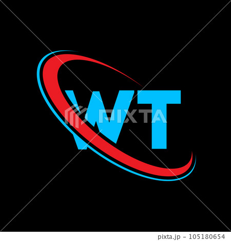 WT W T letter logo design. Initial letter WT...のイラスト素材 [105180654] - PIXTA