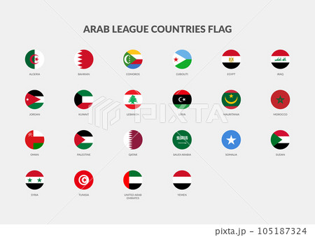 Arab League countries flag icons collectionのイラスト素材 [105187324] - PIXTA