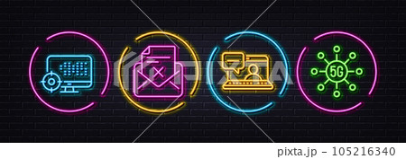 Friends chat, Seo and Reject letter minimal...のイラスト素材 [105216340] - PIXTA