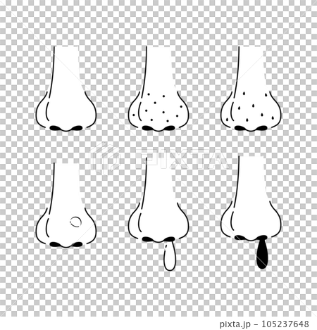 Nose Clipart Black And White Cartoon Black And White Man Plugging His